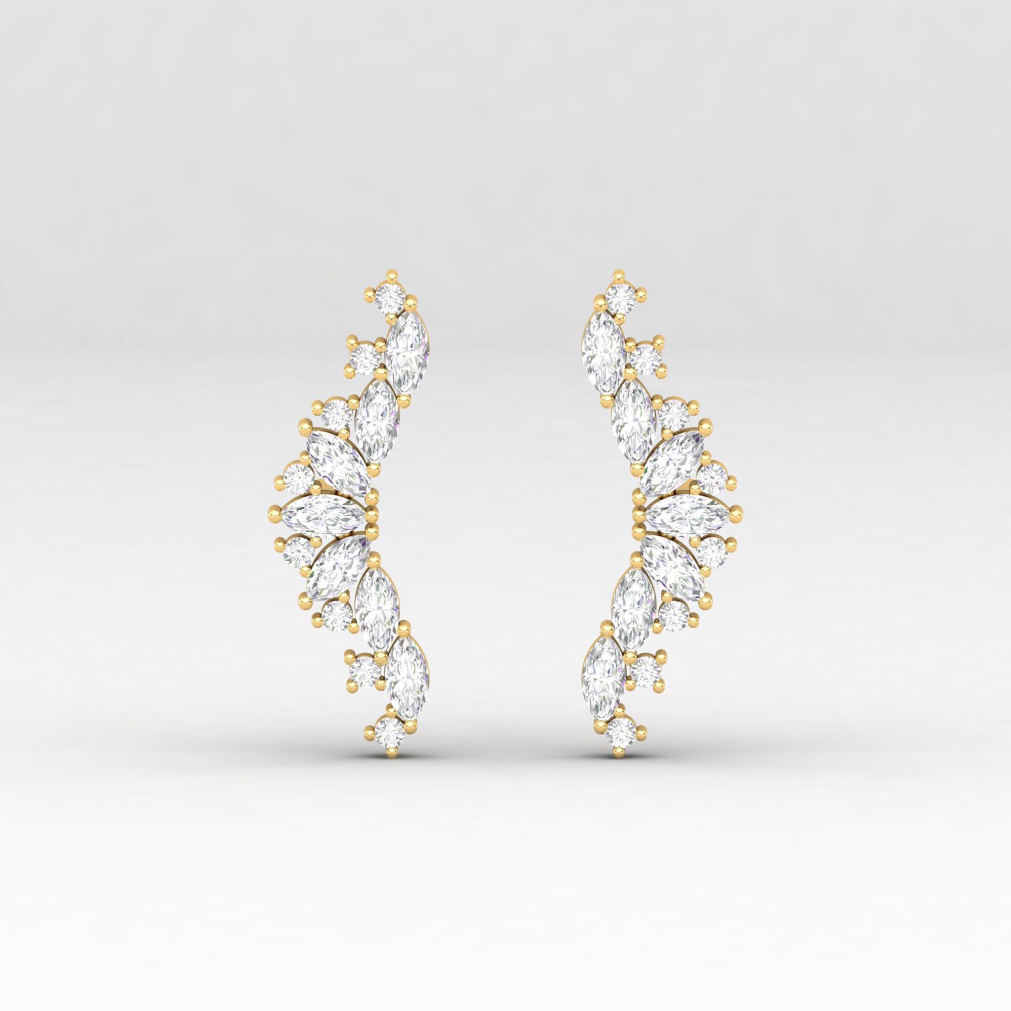 Diamond Cartilage Earring Diamond Helix Earring Diamond | Etsy