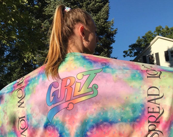 GRIZ SLSL RAINBOW Brain Silk Spandex Premium Pashmina Scarf, Comes With ...