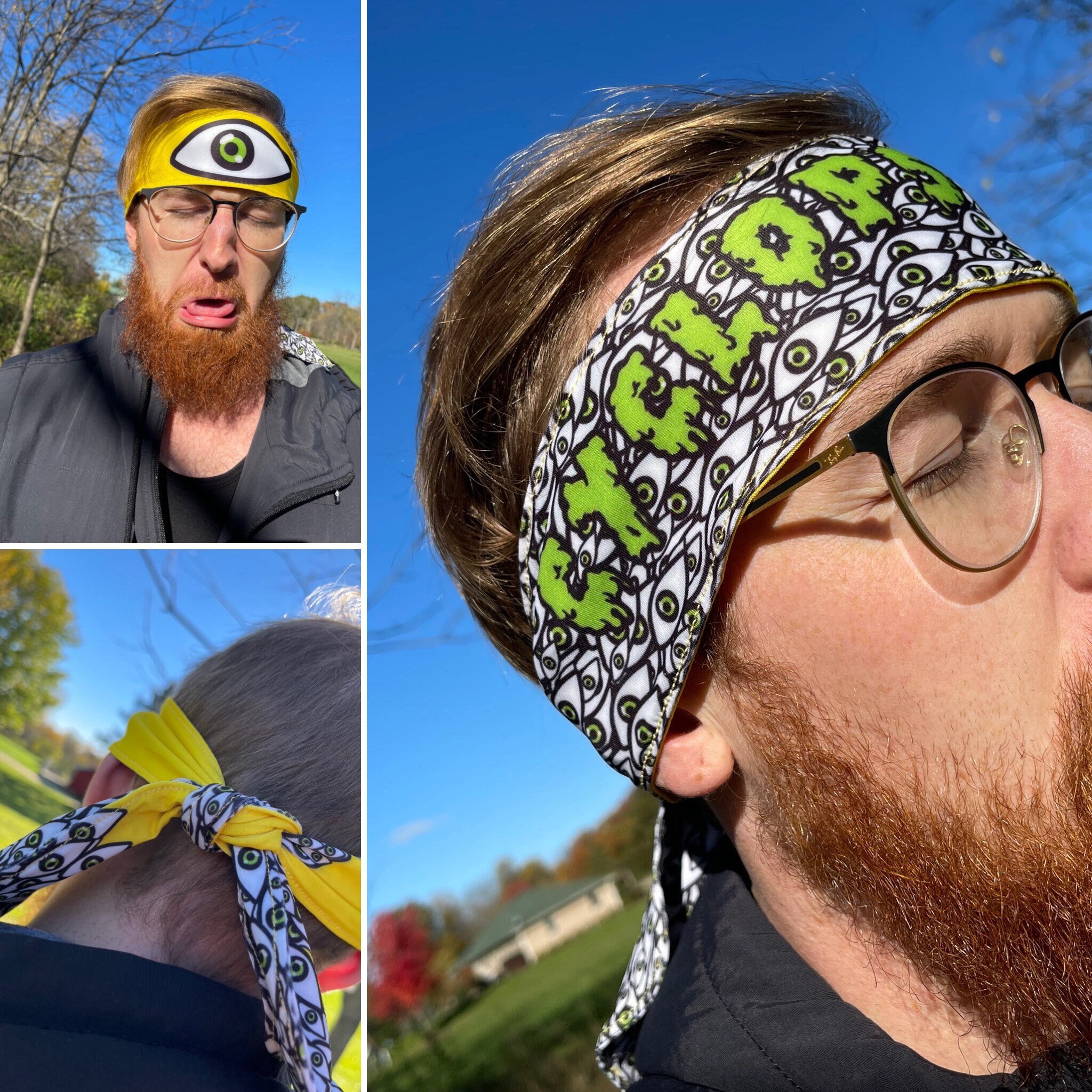 SUBTRONICS YELLOW HEADBAND Cyclops army reservable edm clothing