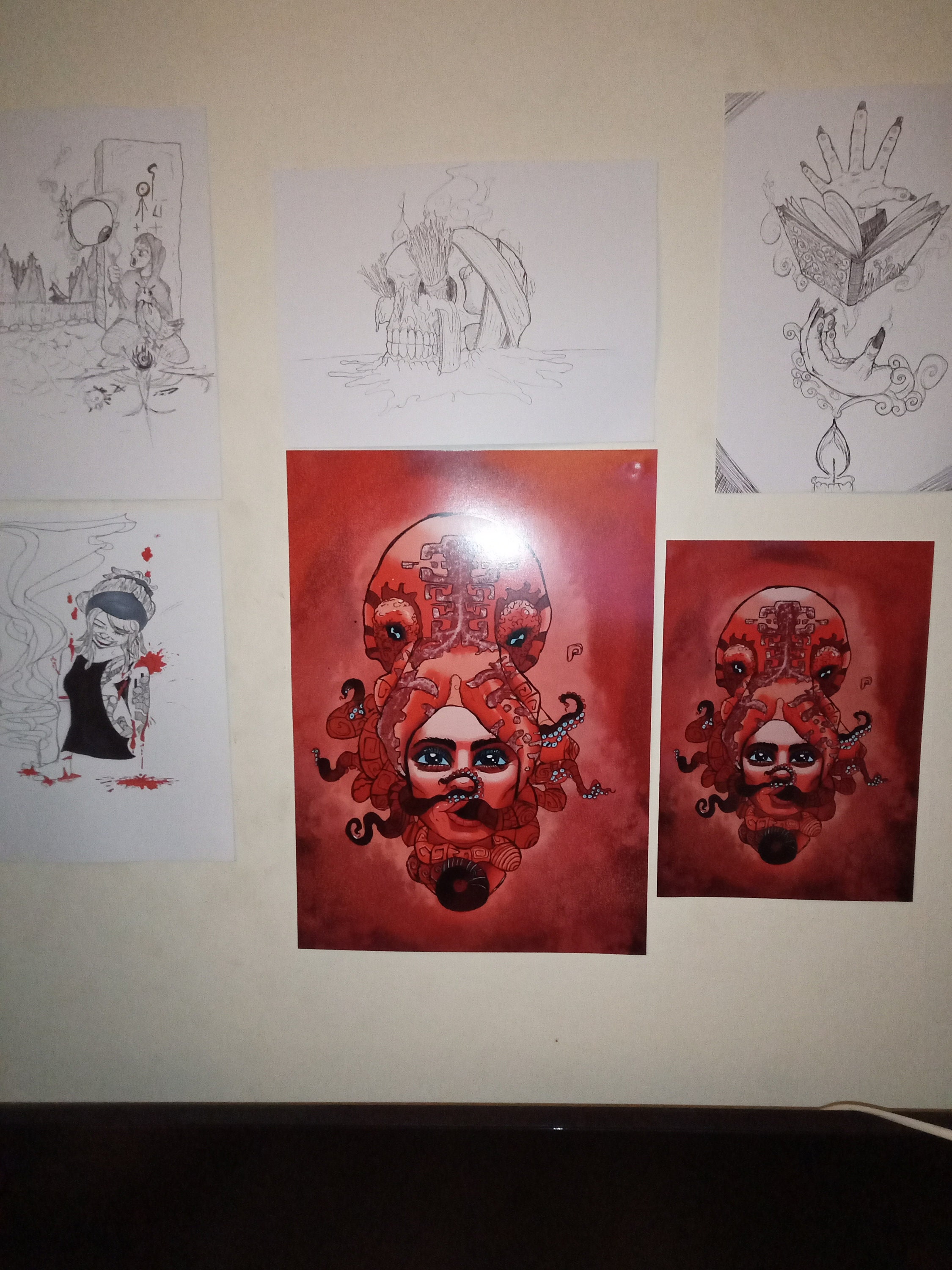 Octopus Girl Markus Pattern Draws A3 ART PRINT | Etsy