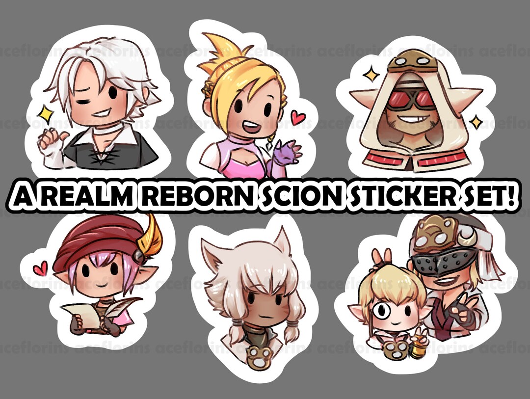 Final Fantasy 14 FFXIV A Realm Reborn Scion Sticker Set - Etsy