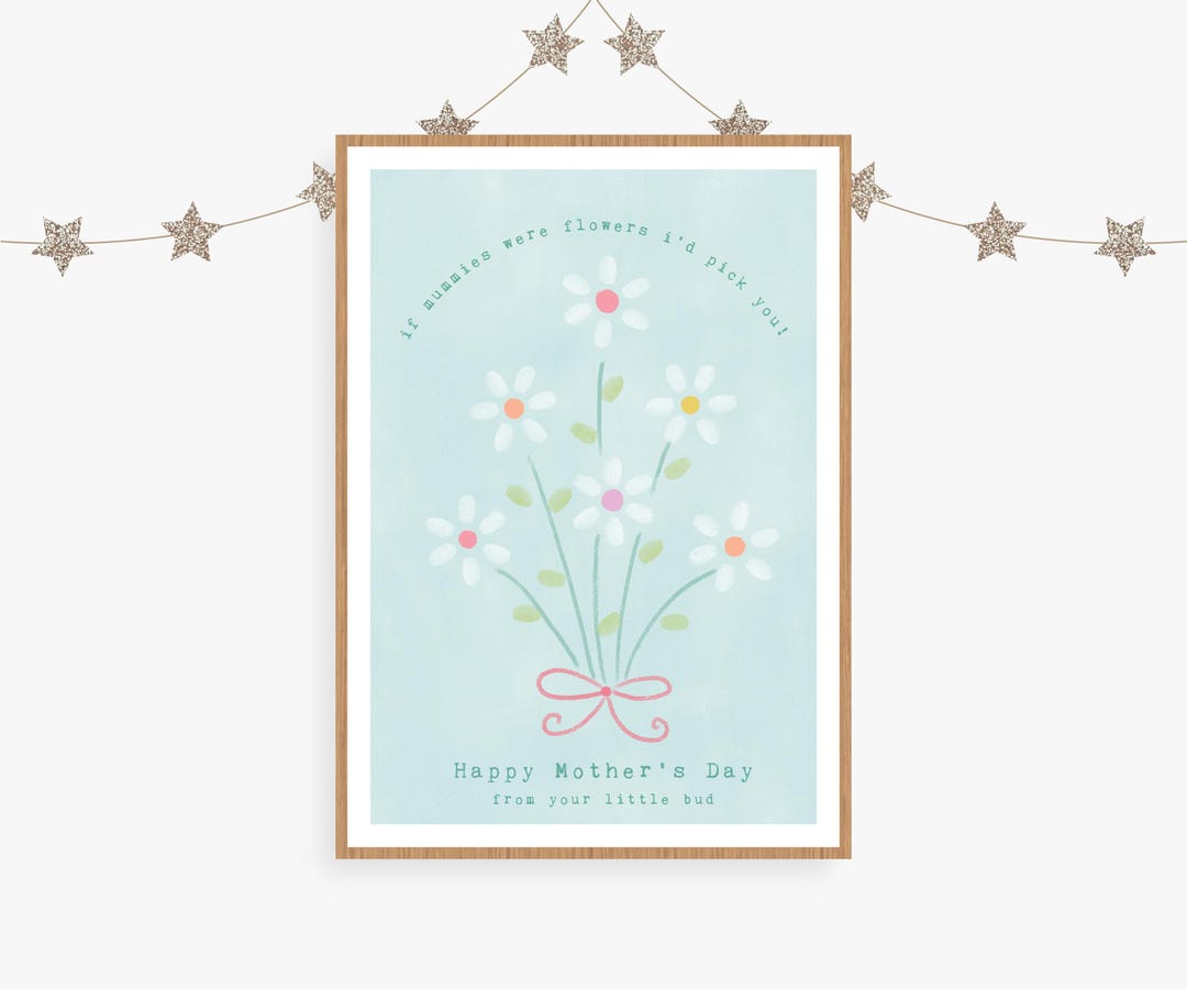 Mother's Day Fingerprint Art - Mummy Flowers Baby Toddler Printable ...