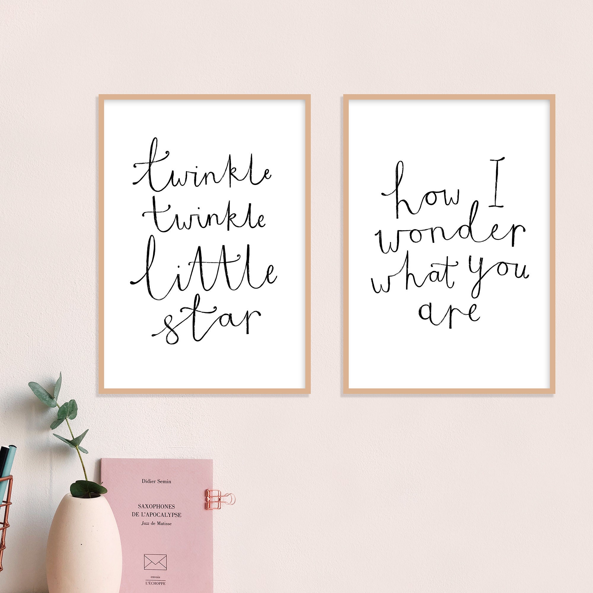 Twinkle Twinkle Little Star Print, Printable Nursery Wall Art Decor ...