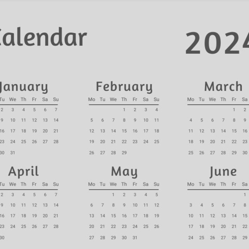 Yearly Calendar - Etsy