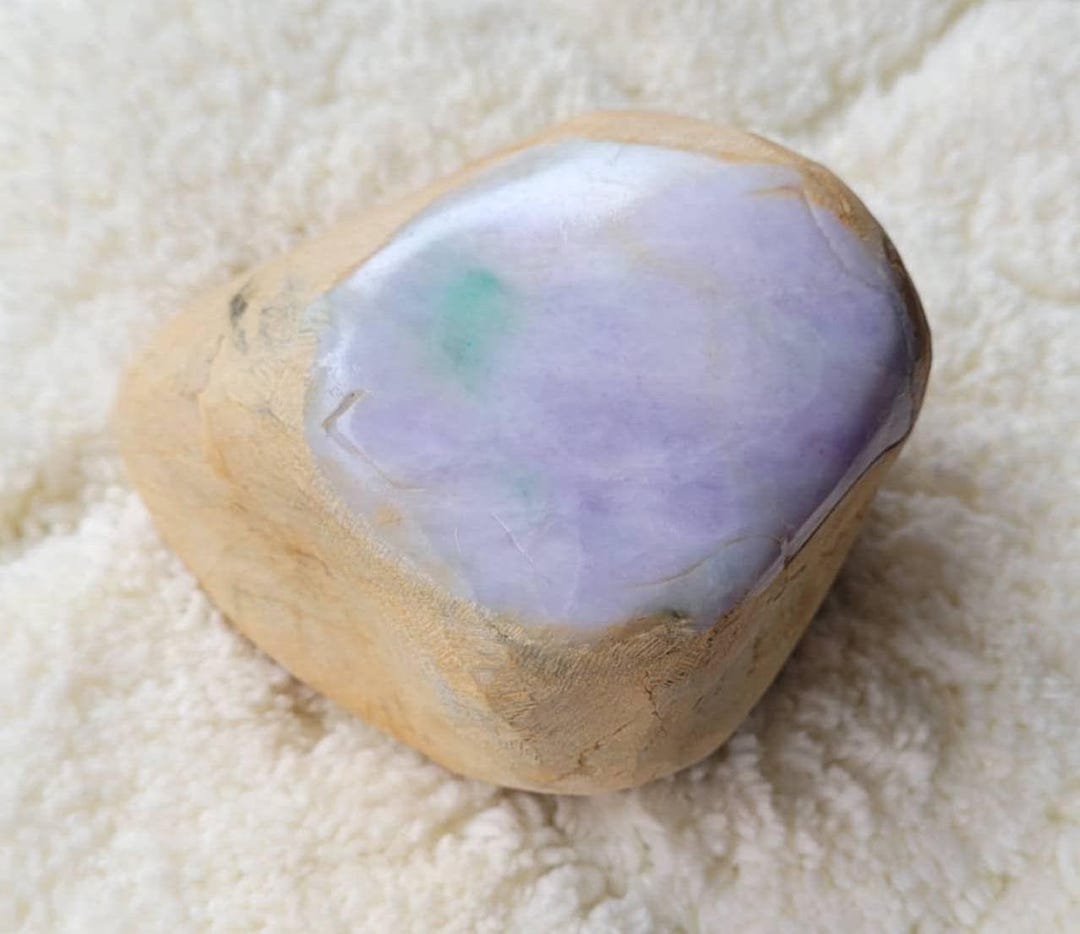 Natural Type A Purple Jadeite Burmese Stone Boulder Myanmar Lavender ...