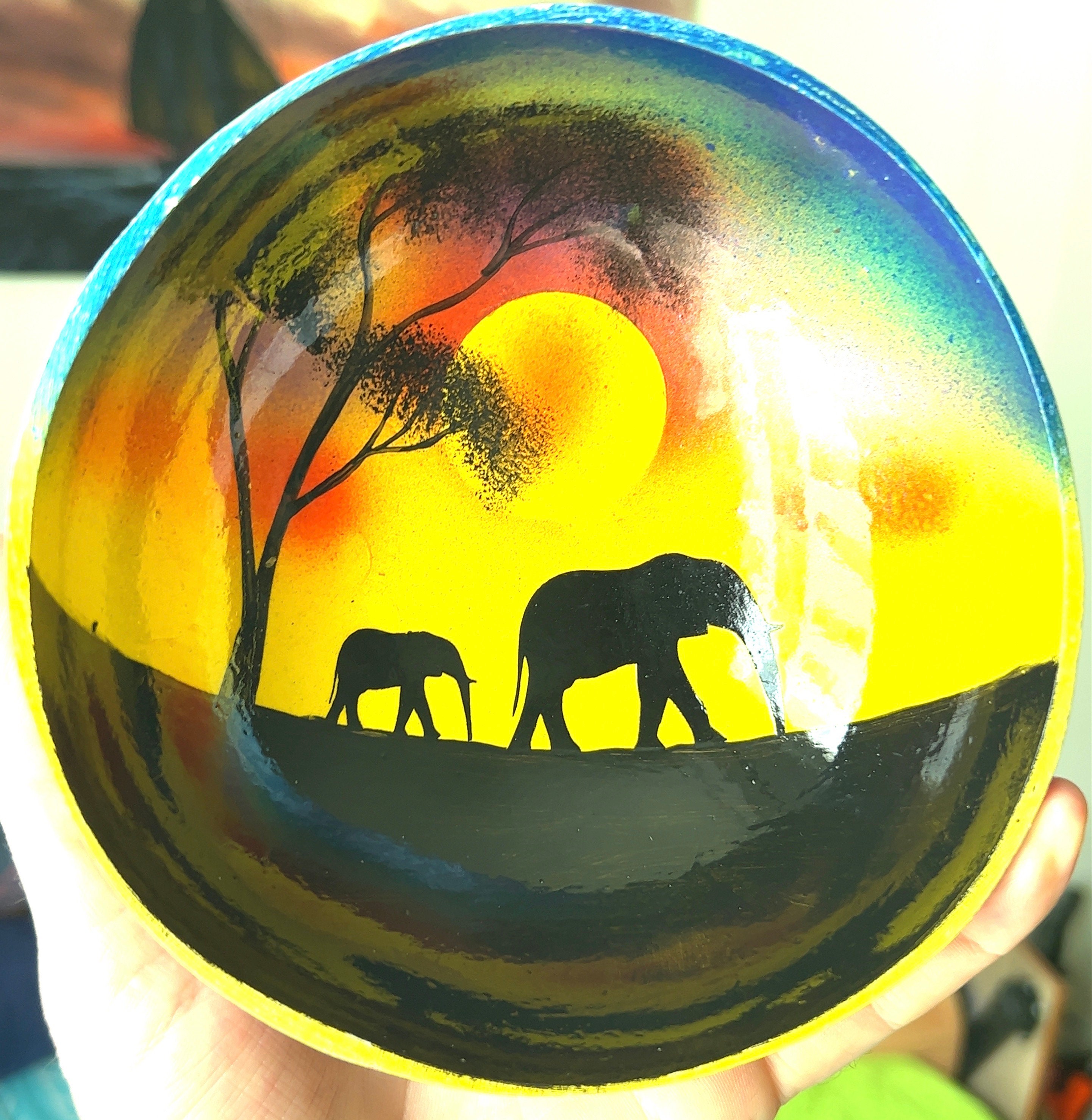 Hand Painted Coconut Wall or Shelf Tropical Home Decor - Etsy