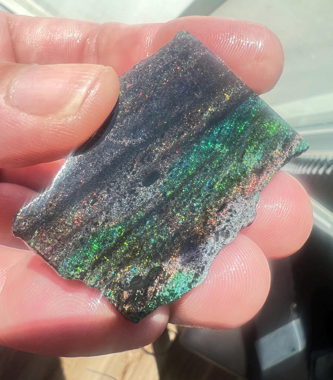 74cts Australian Opal Andamooka Slab Play of Color - Etsy