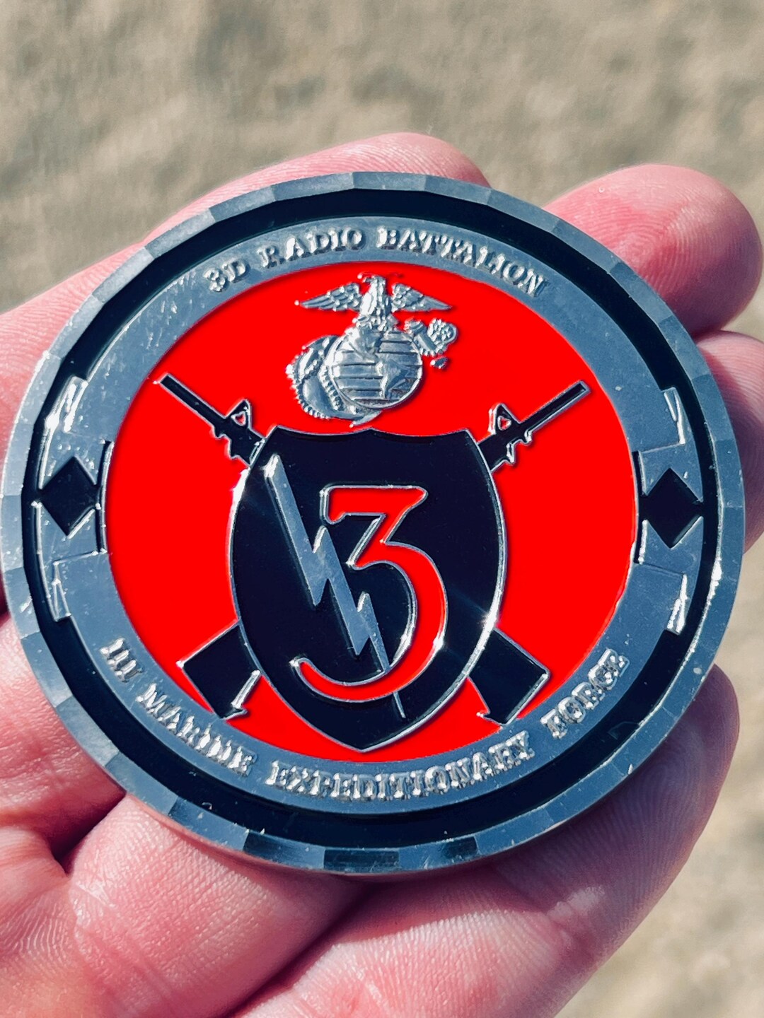 Marine Corps Red Black Challenge Coin 2009 - Etsy
