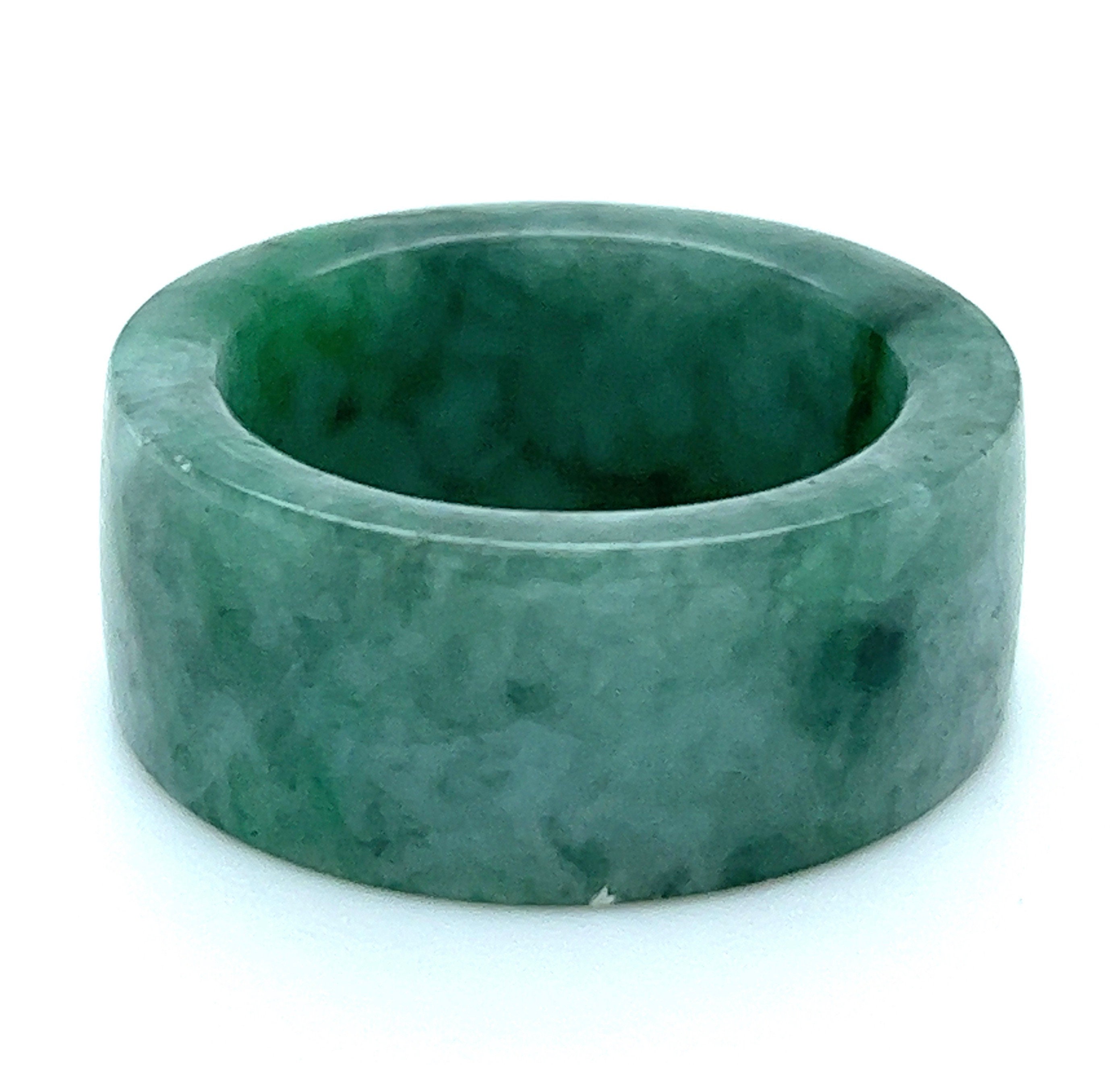 11.5US Auténtico Anillo de Jade Jadeíta Birmano Verde y Grado A - Etsy ...