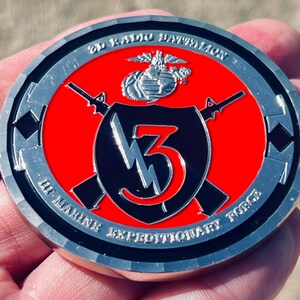Marine Corps Red Black Challenge Coin 2009 - Etsy