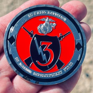 Marine Corps Red Black Challenge Coin 2009 - Etsy