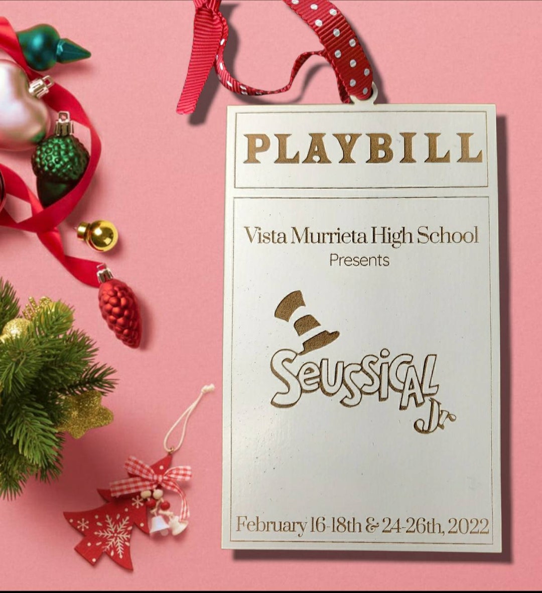 Personalized Playbill Theater Ornament Custom Drama Keepsake - Etsy