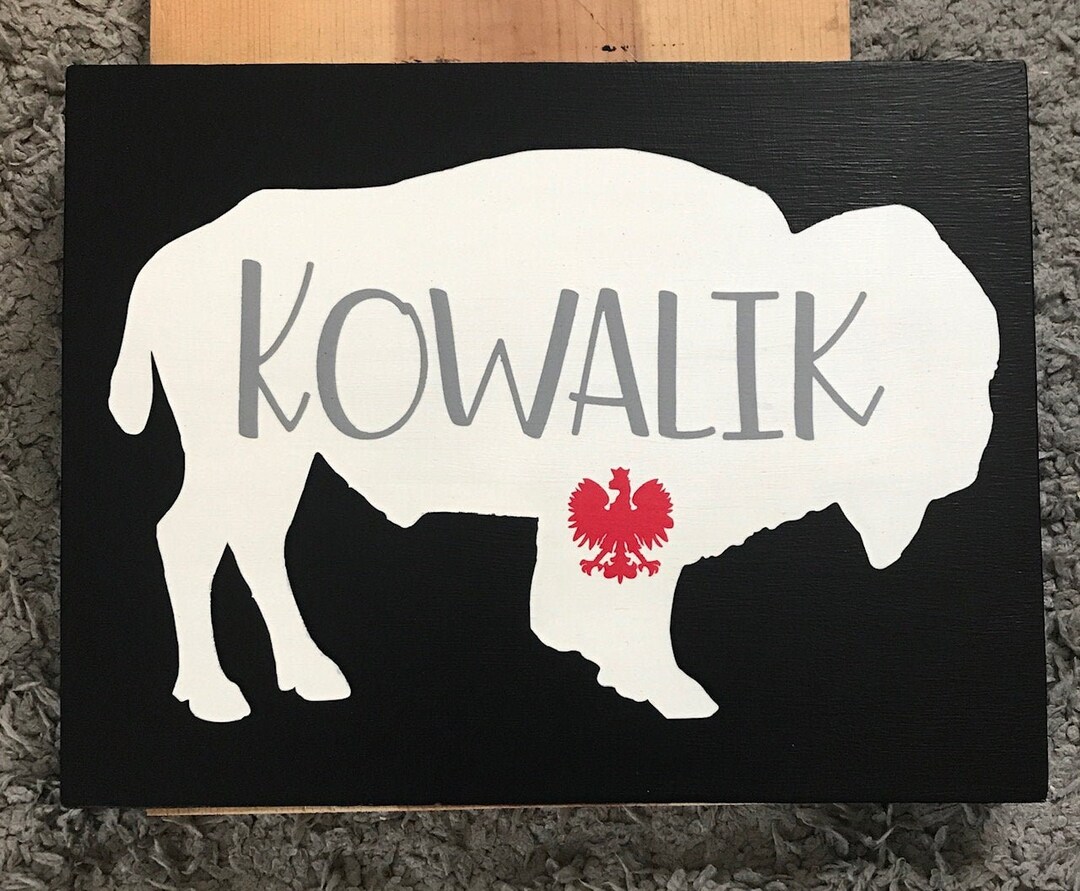 Personalized Polish Buffalo Wooden Sign With Polish Falcon - Etsy