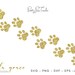 Paw Print SVG Paw Tracks Cat Print SVG Cut File Dog Paw - Etsy