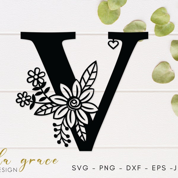 Monogram Letter V - Etsy