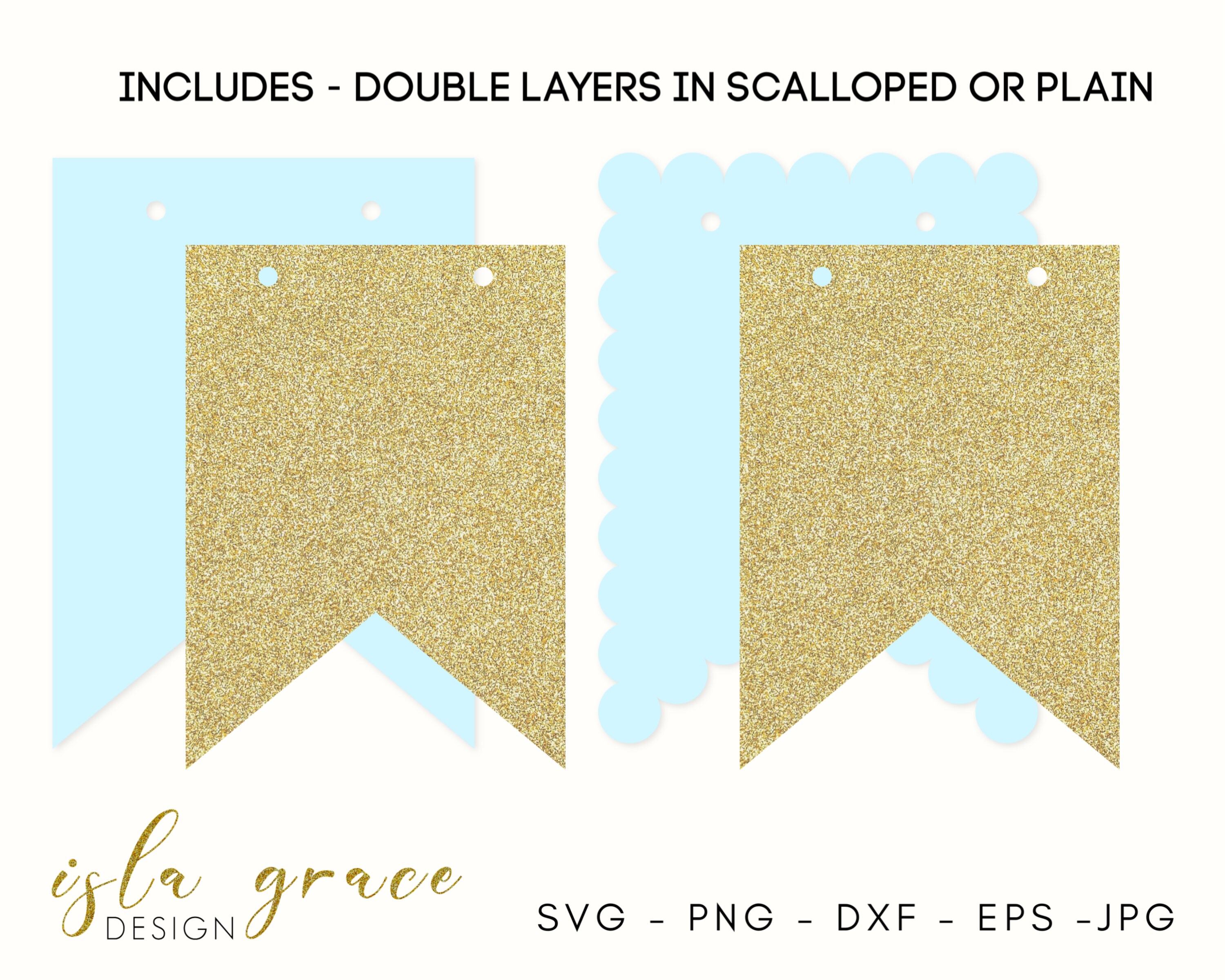 Banner SVG, Alphabet Bunting SVG, Letter Banners SVG Pennant Bunting ...