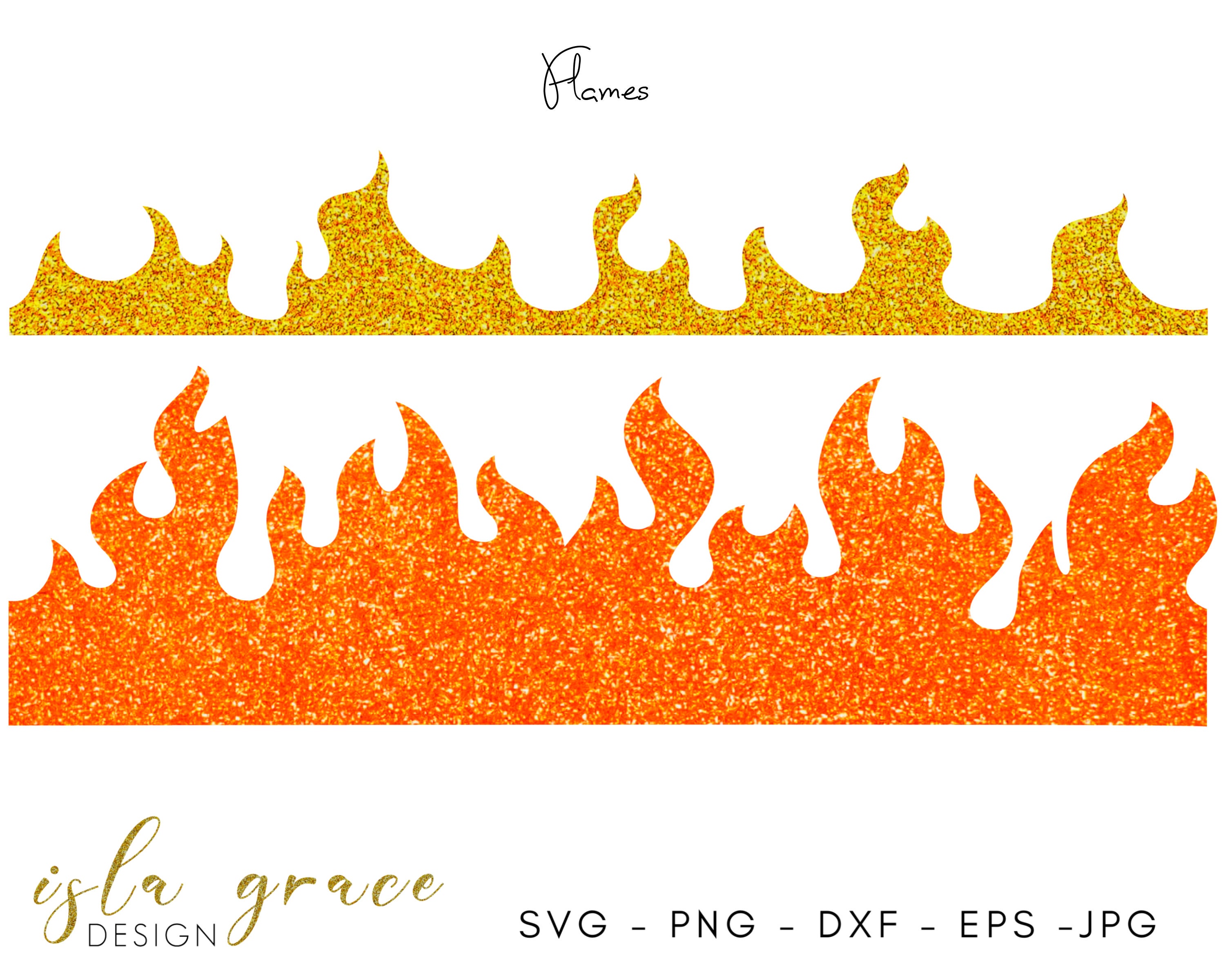 Fire Flames SVG Flames Frame Cut File Fire Flame Clipart | Etsy Australia