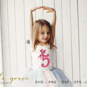 5th Birthday SVG, Fairy Number SVG, 5th Topper, 5th Decal, Fairy ...