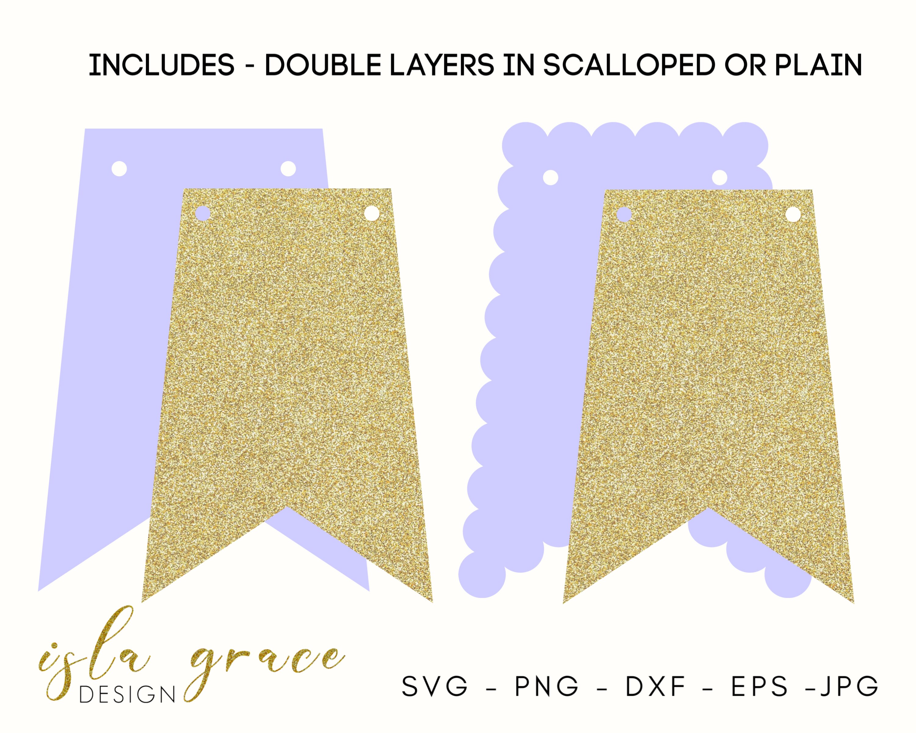 pennant flag template Scalloped bunting svg Pennant shape Svg Svg ...