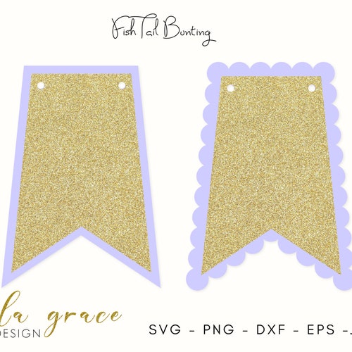 Banners SVG Pennant Bunting SVG Template Cut File Swallowtail - Etsy ...