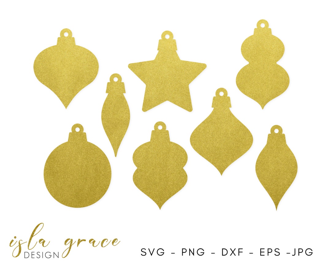 Christmas Ornaments SVG, Christmas Bauble Template, Christmas Tags SVG ...