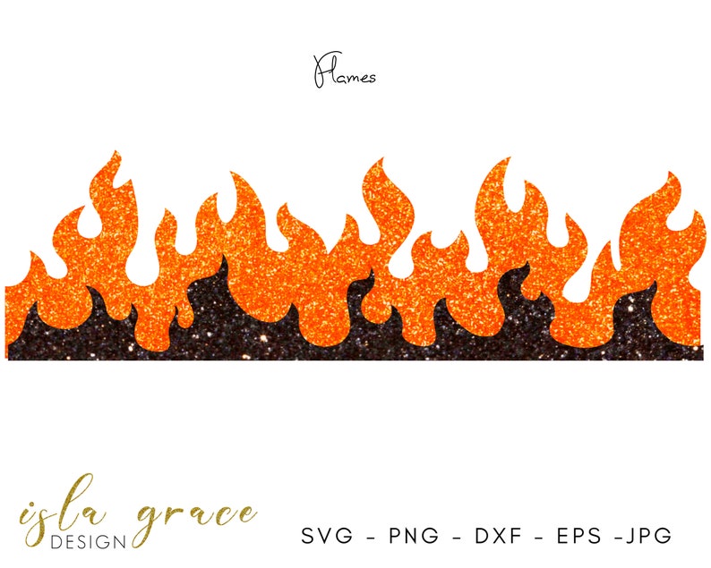 Fire Flames SVG Flames Frame Cut File Fire Flame Clipart - Etsy
