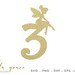 3rd Birthday Fairy Number SVG, 3rd Topper, 3rd Decal, Fairy Birthday ...