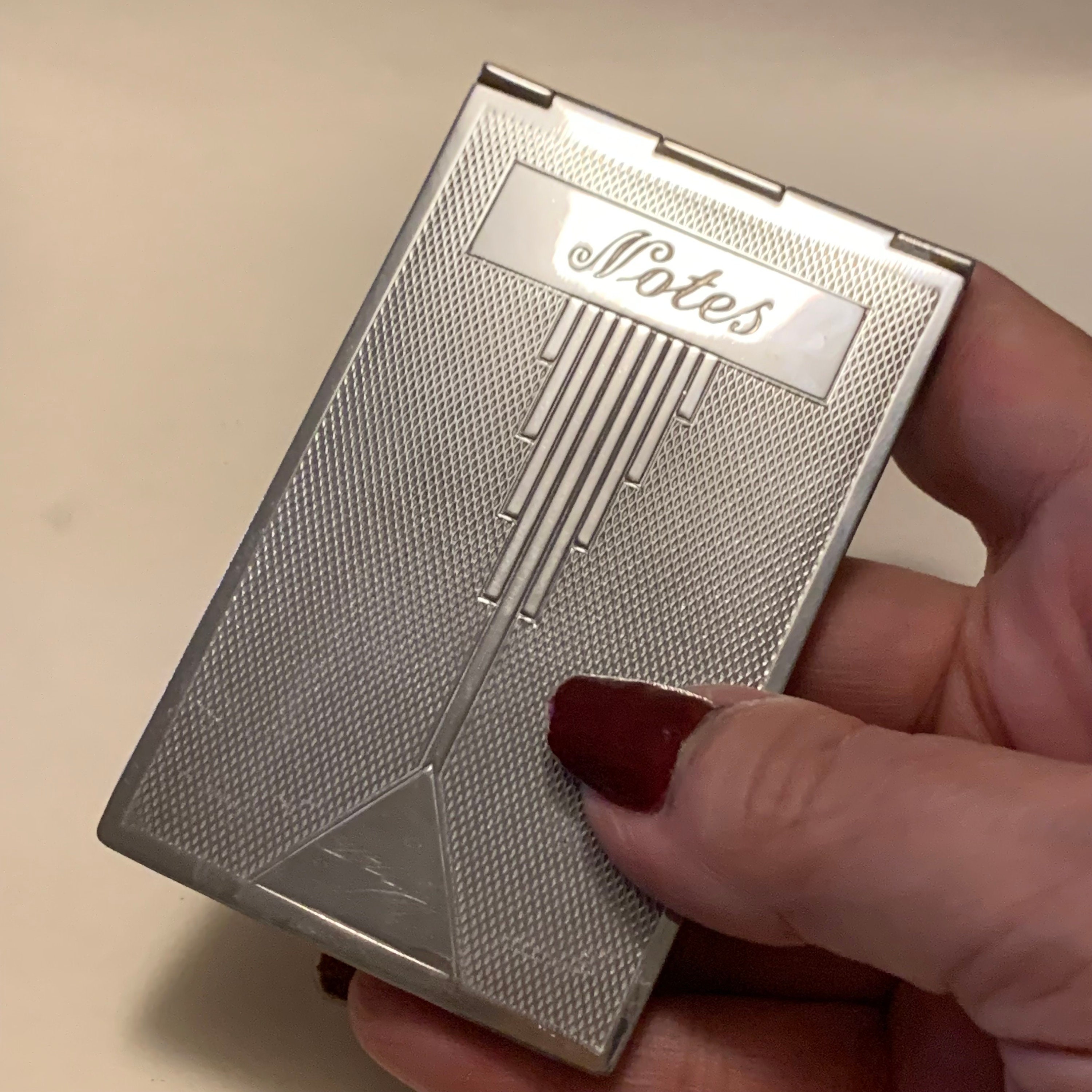 Vintage 1930s Art Deco Chrome Notebook and Pad. Mint 1930s - Etsy