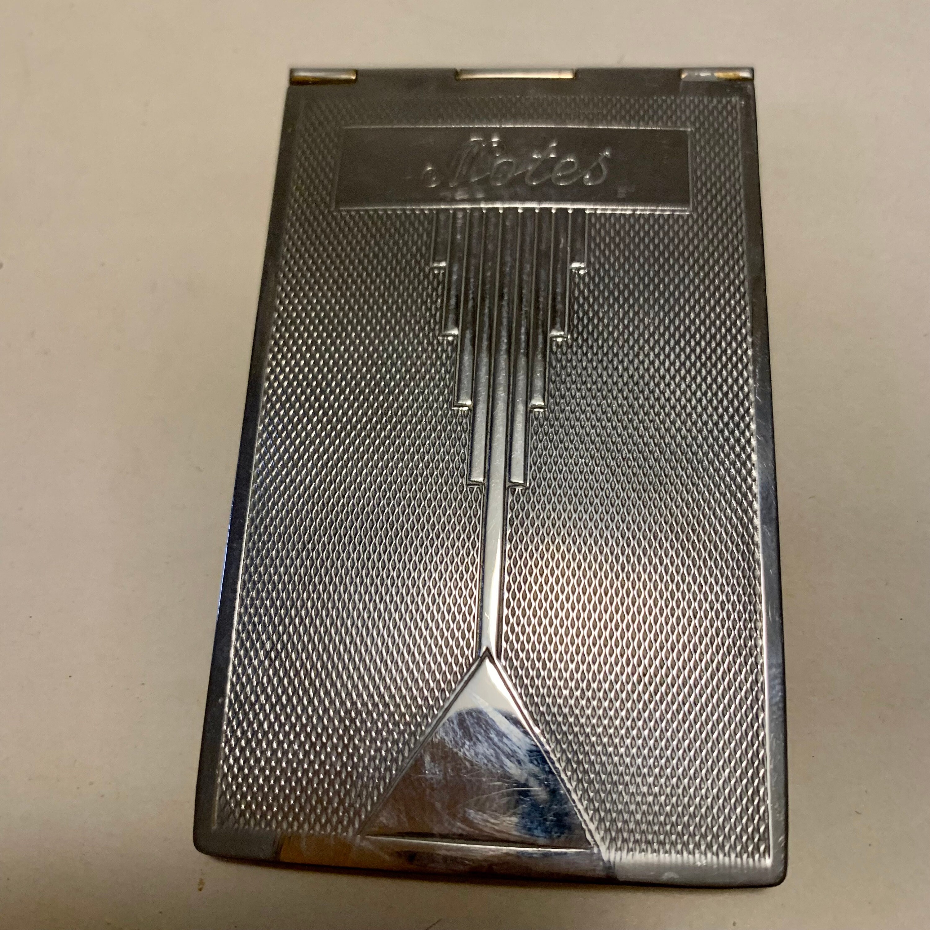 Vintage 1930s Art Deco Chrome Notebook and Pad. Mint 1930s - Etsy