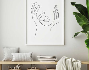 Female line art | Etsy