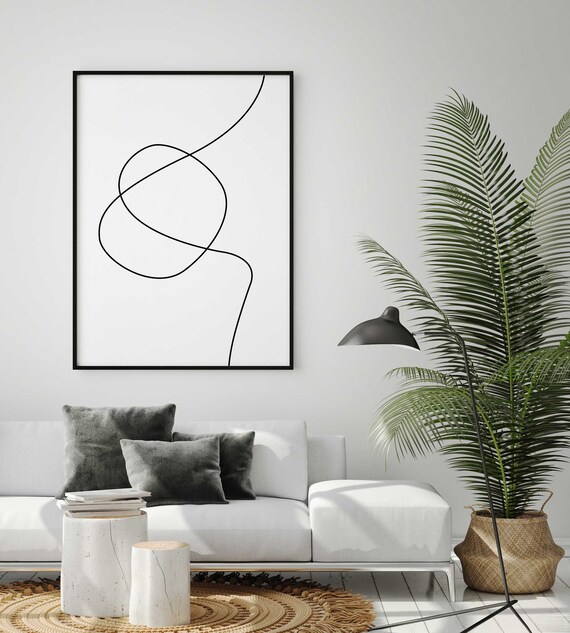 Line Wall Art One Line Art Work Simple Line Art Line Print | Etsy
