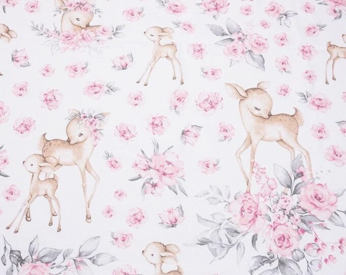 Cheater Quilt Pink Fabric Deer Cheater Quilt Wholecloth You Are so ...