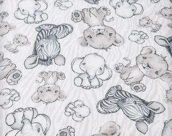 Zoo Animal Fabric | Etsy