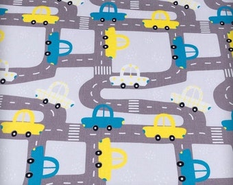 Road Map Fabric - Etsy