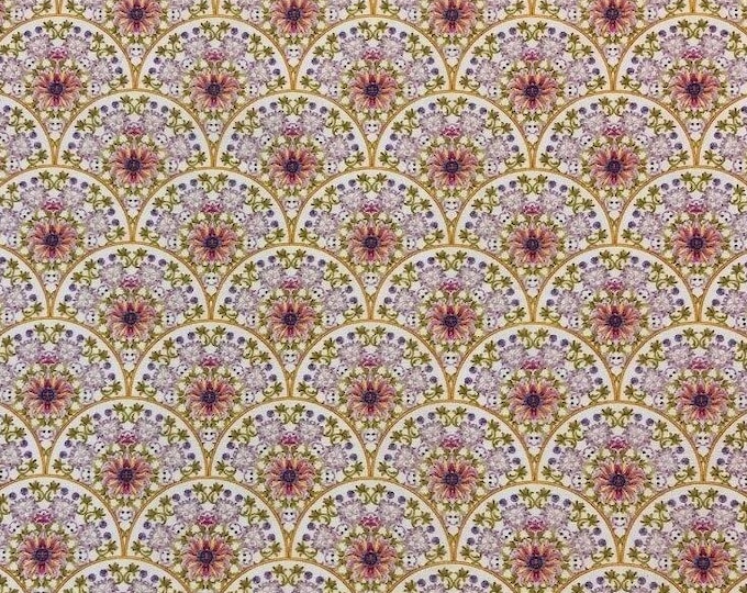 Edwardian Fabric - Arts and Crafts Lancaster Roses by Muhlenkott - Art ...