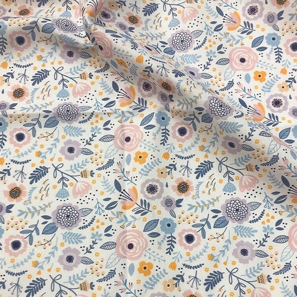 Pastel Flower Fabric - Etsy