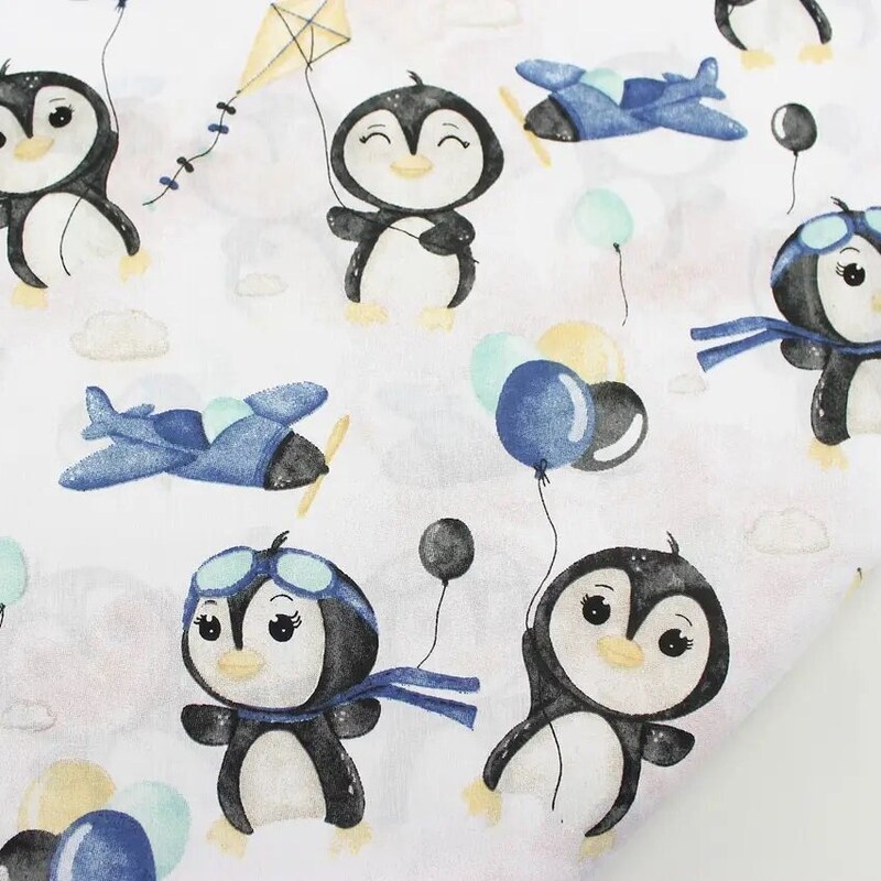 Penguin Fabric - Etsy