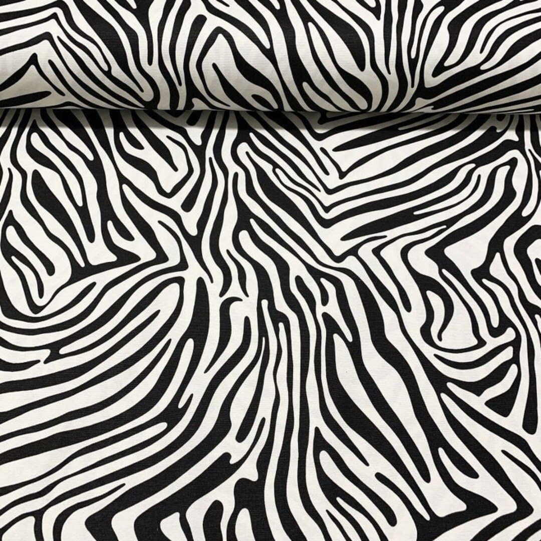 Zebra Upholstery Fabric by the Yard Canvas Fabric Stain and Water ...