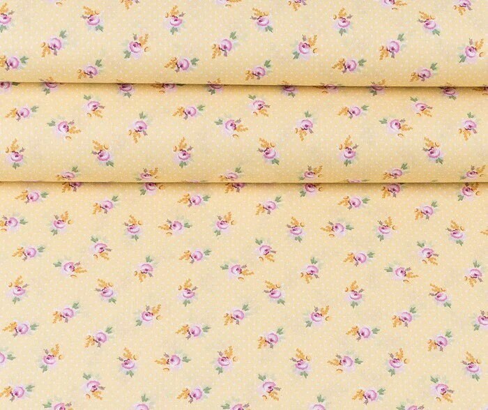 Pastel Floral Fabric Rose Cotton Fabric Flowers Fabric English - Etsy