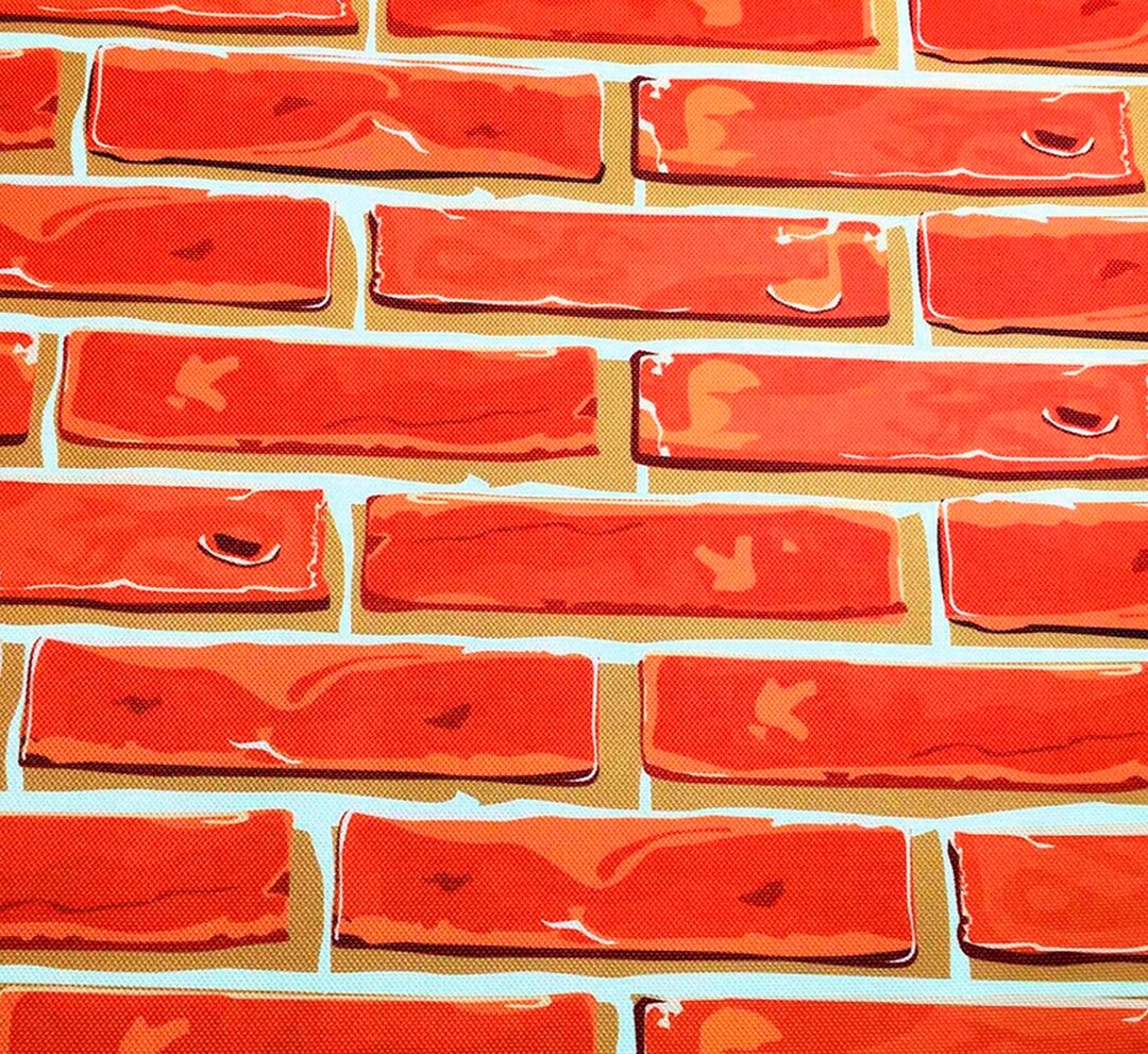 Bricks Fabric Upholstery Fabric by the Yard Brick Wall Fabric - Etsy
