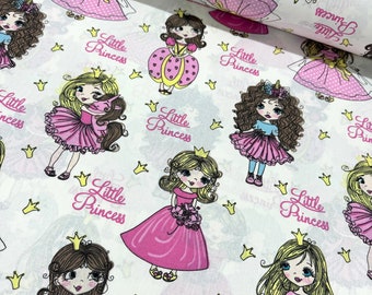 Pink Princess Fabric Princess Unicorn Frog by Snapdragonandfinn ...