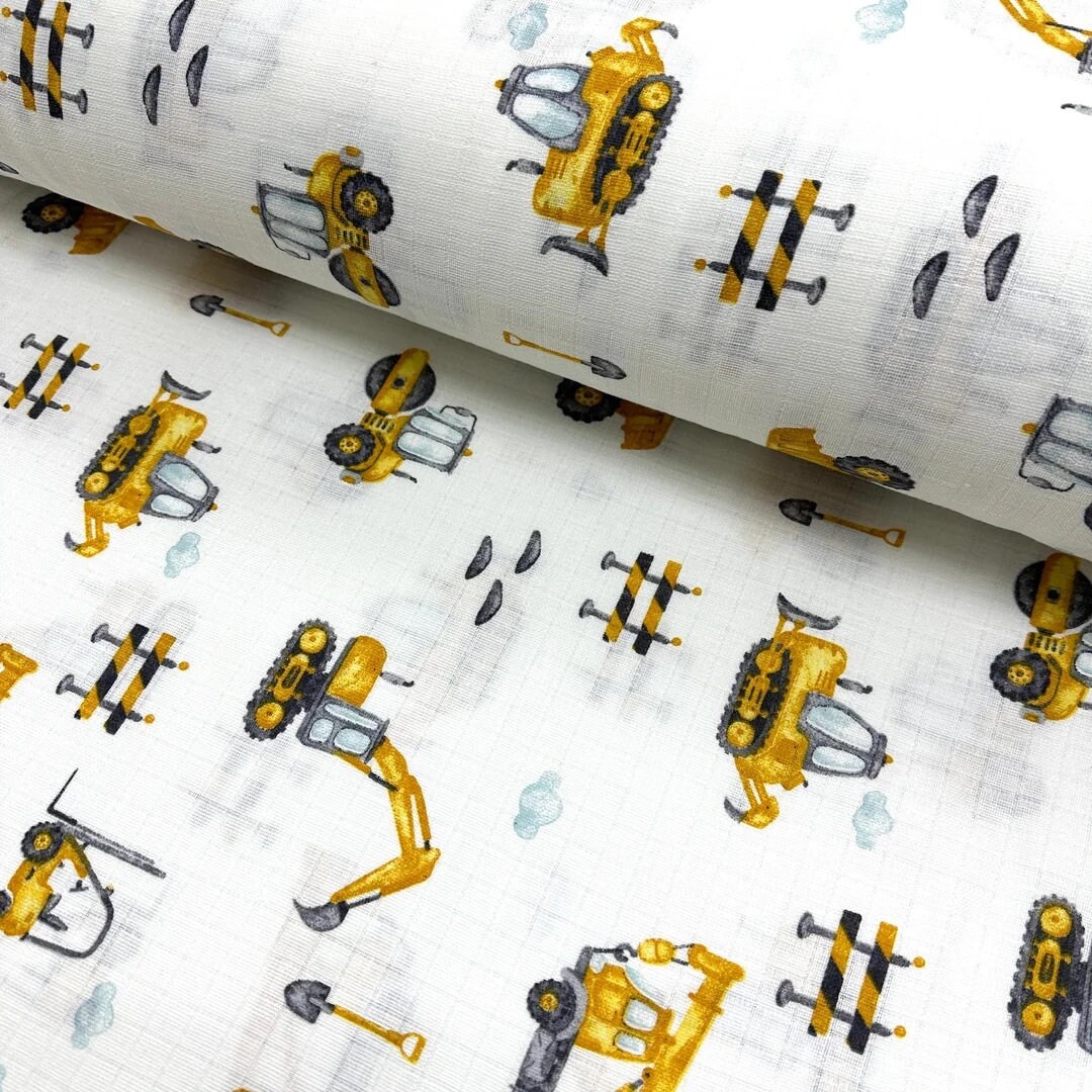 Construction Double Gauze Fabric by the Yard Muslin Fabric 100% Cotton ...