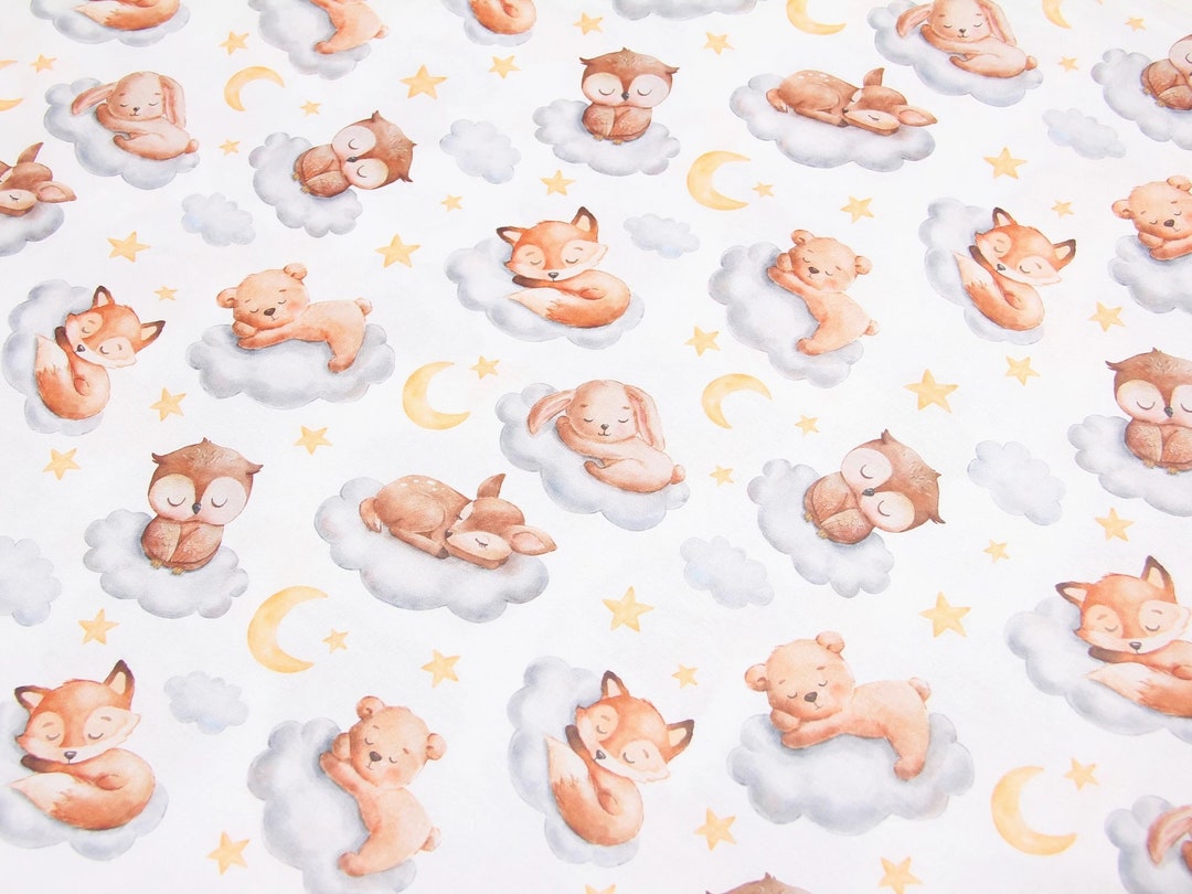 Baby Fabric by the Yard Bear Fabric Nursery Fabric With Animals on ...