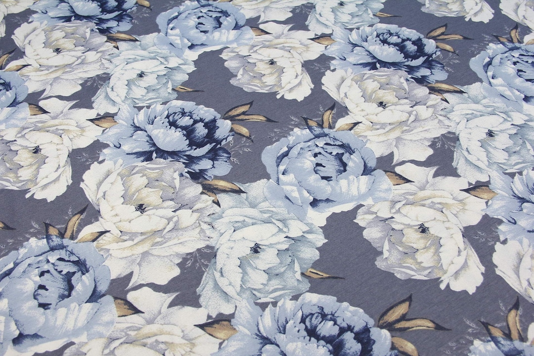Peonies Fabric Peony Fabric by the Yard-meter Large Scale Floral Fabric ...