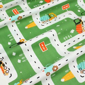 Road Fabric City Map Fabric Car Playmat Fabric by the Yard Town Fabric ...
