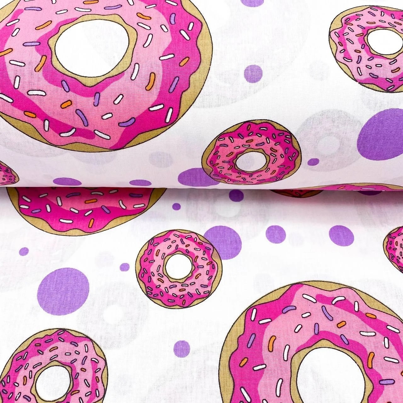 Donut fabric Sweet doughnut fabric Cake party fabric Dessert | Etsy