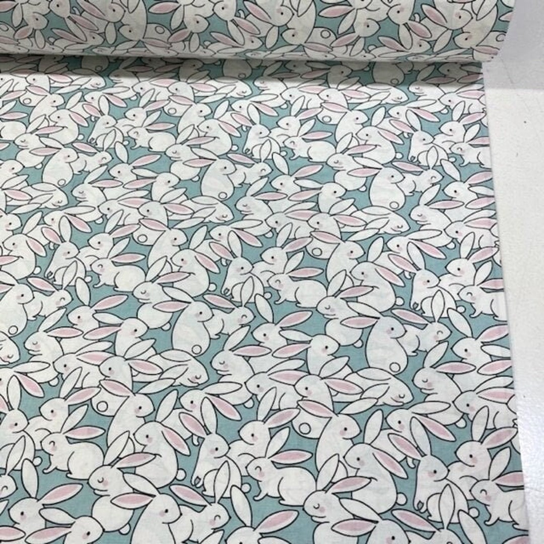 Bunny Fabric Baby Fabric Nursery Fabric Animals Fabric Rabbit - Etsy