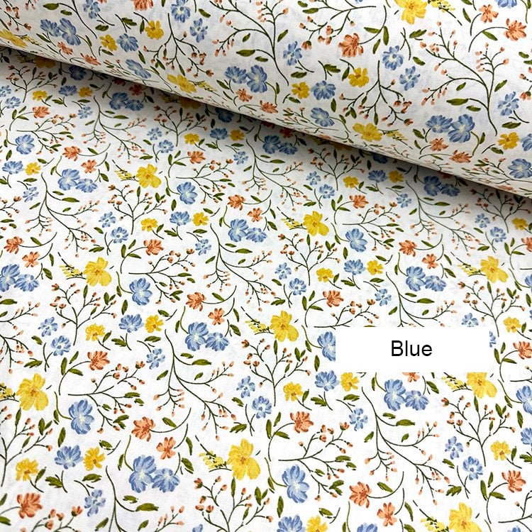Small Print Fabric Pastel Floral Fabric Cottage Farmhouse - Etsy