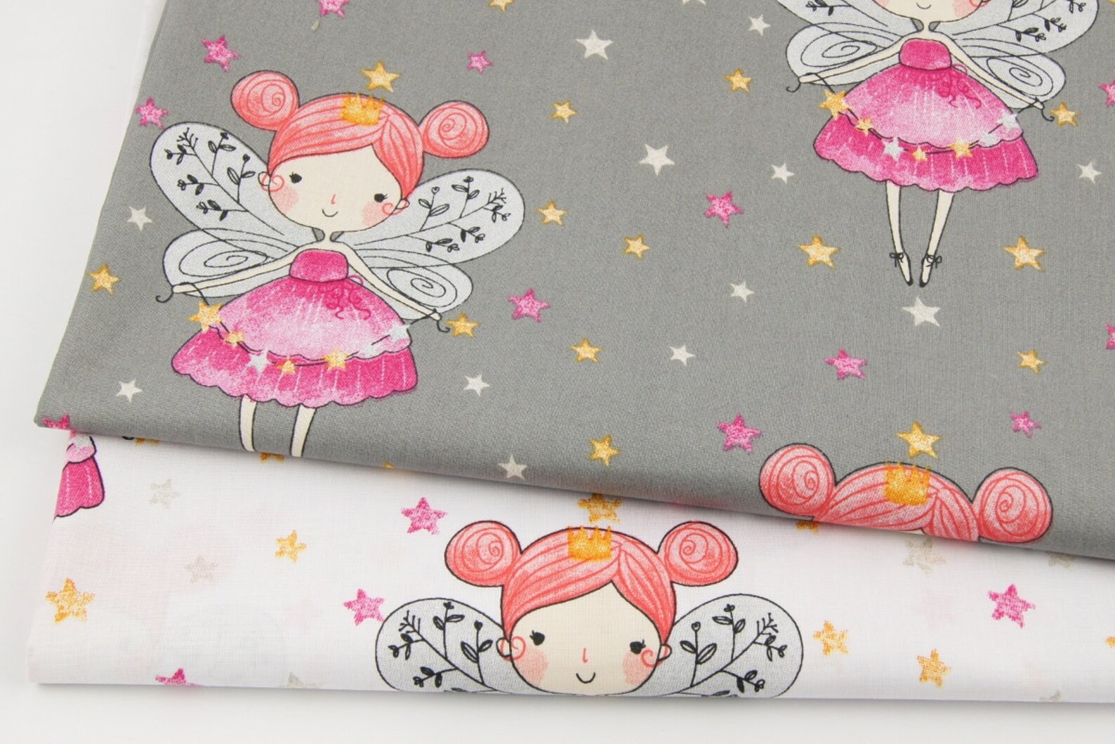 Fairy fabric Princess fabric by the yard Star print cotton | Etsy