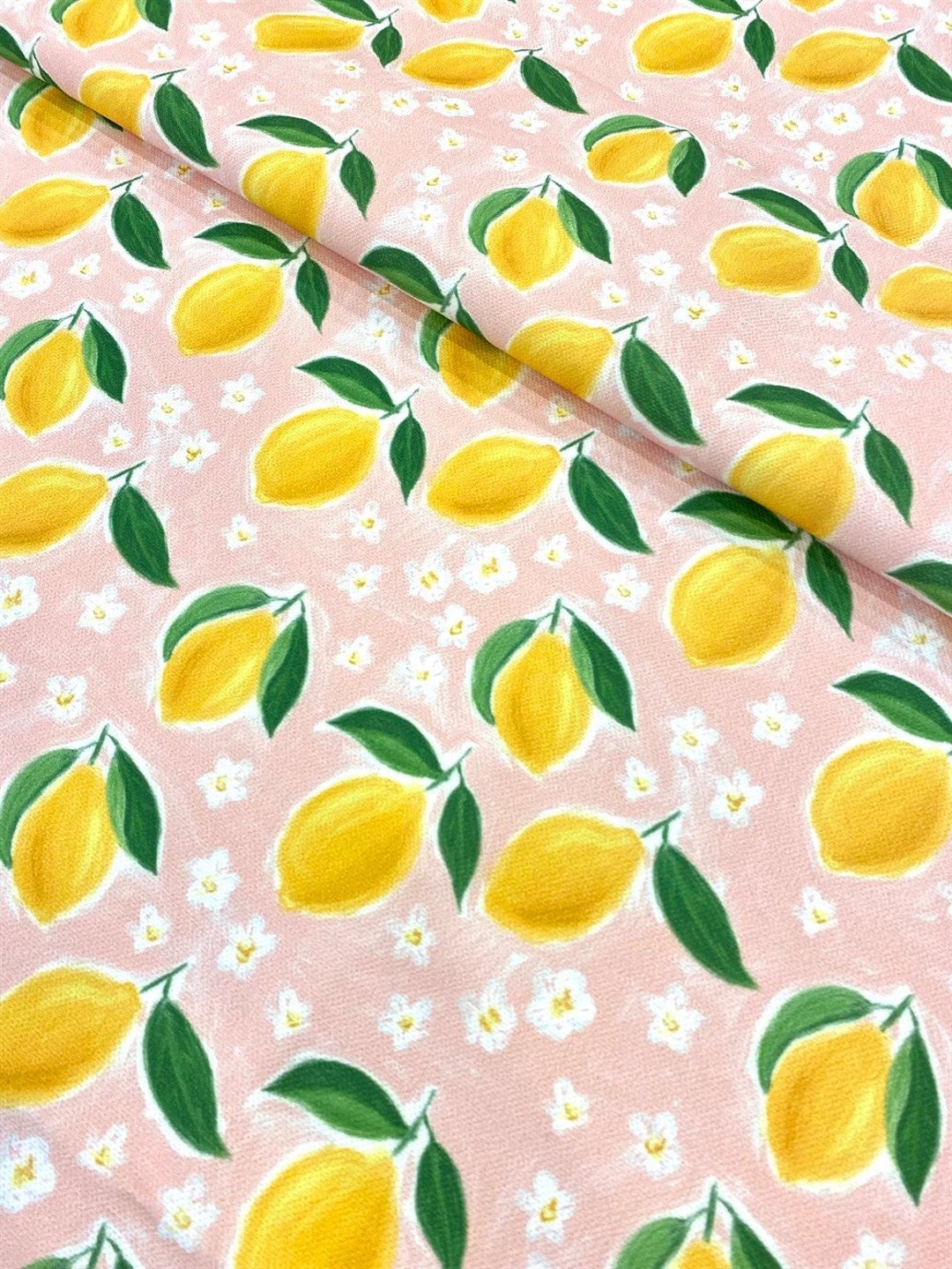 Fruit Upholstery Fabric Lemon Flower Citrus Fabric by the Yard Kitchen ...